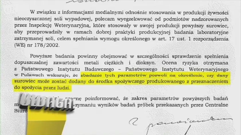 Ta sól nie jest przeznaczona do żywienia ludzi! - UWAGA!